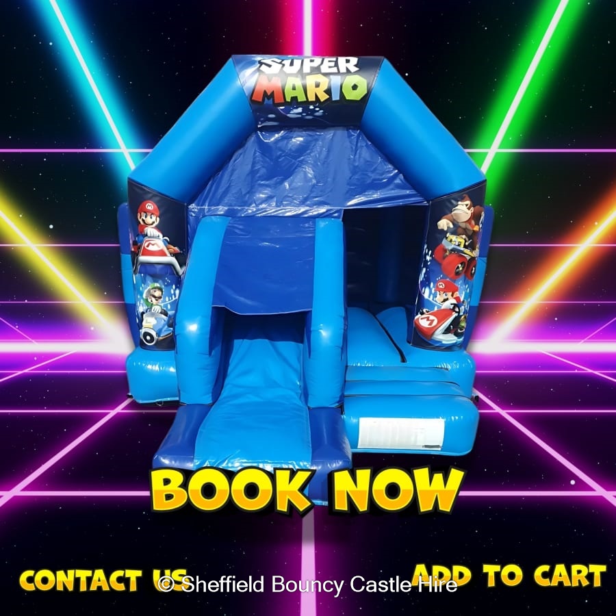 Mario Front Slide & Bounce 12x16ft - Hire in Sheffield | Sheffield ...